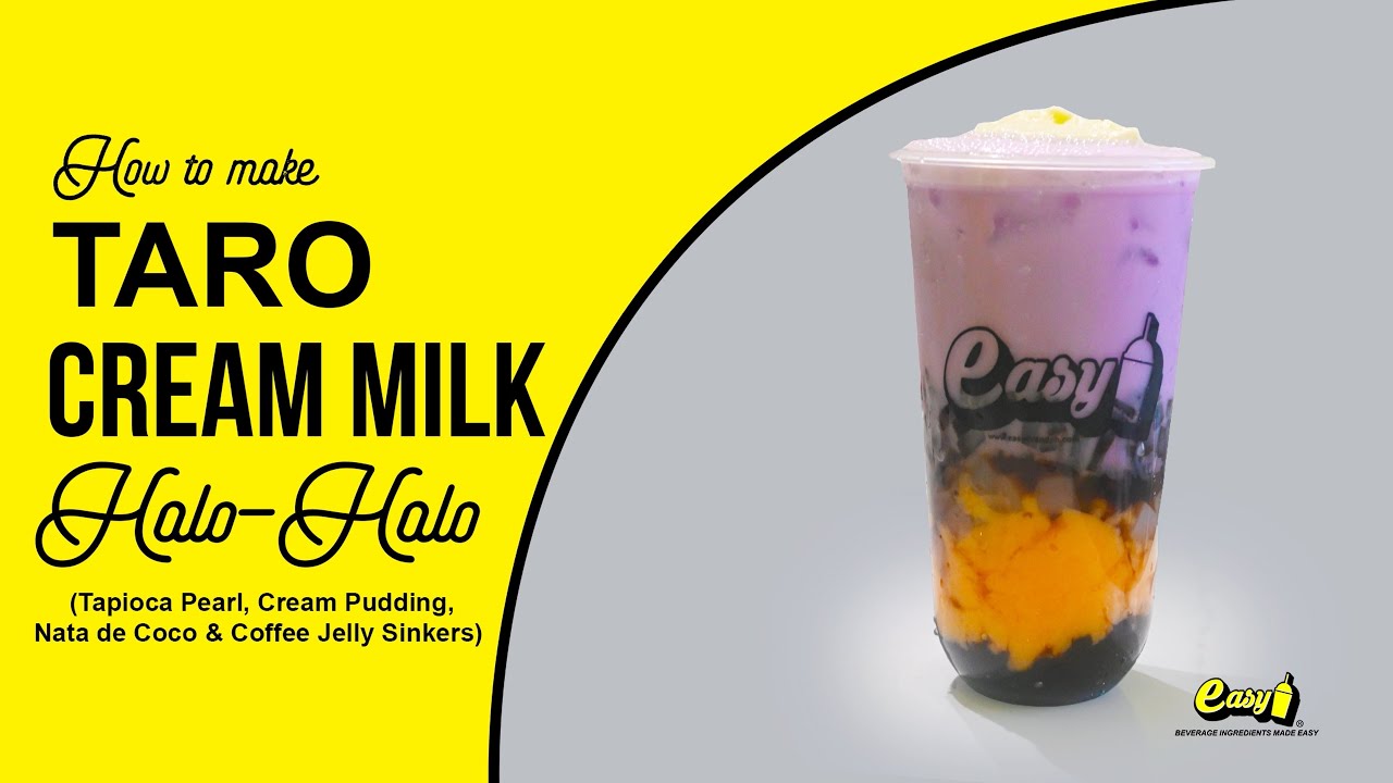 How to make Taro Halo-Halo (Cream Milk) | EASYBRAND | - YouTube