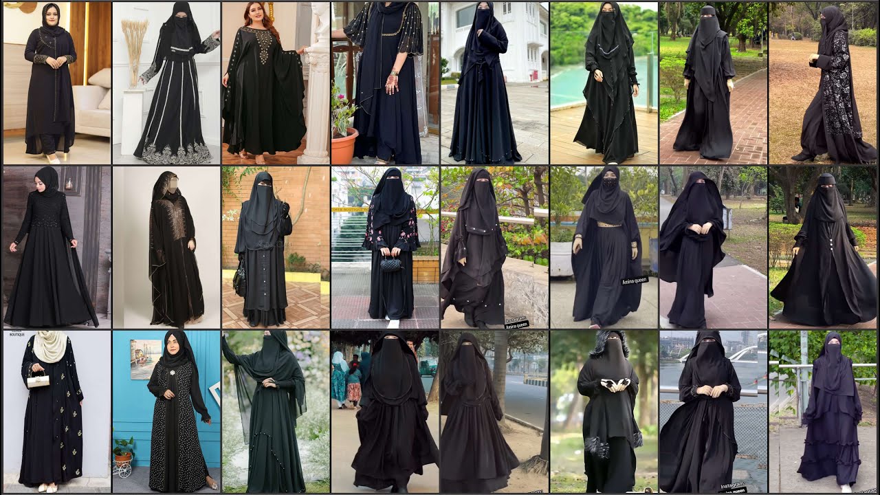 burkhe ke design |burkhe ki design |stylish burka design |stylish burqa ...