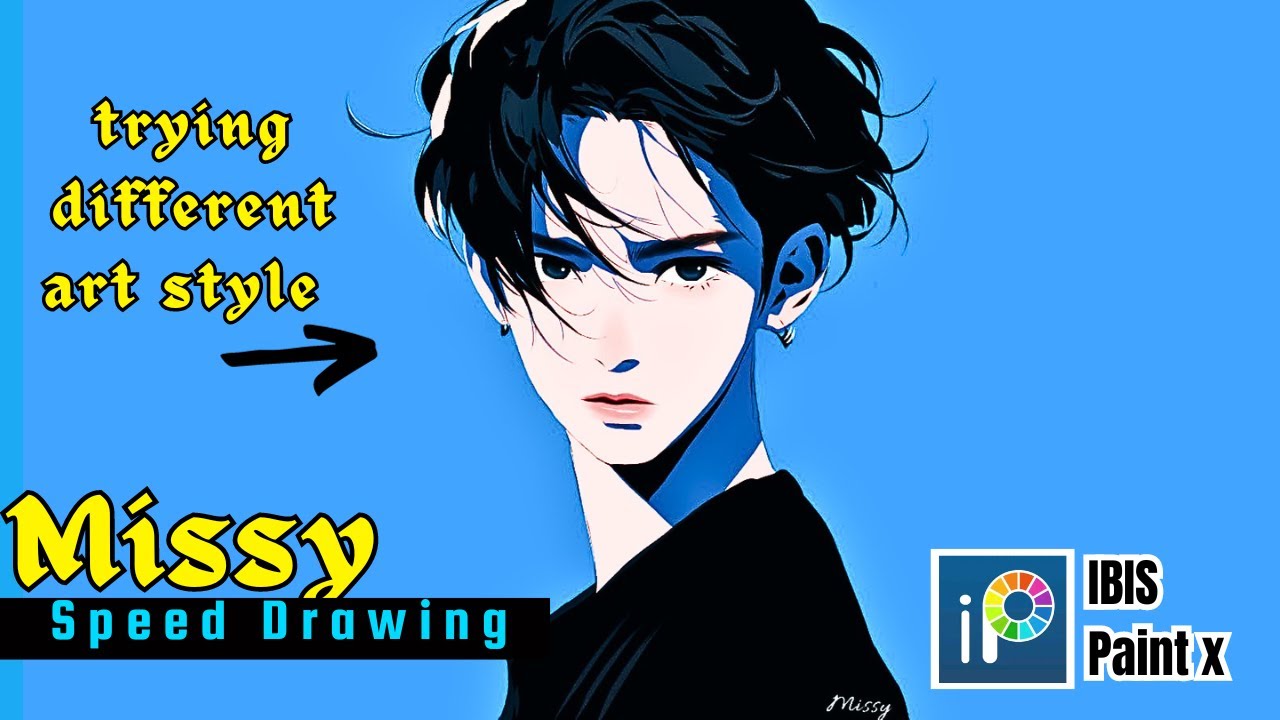 Trying a Different Art style | ibis paint x | Speed Drawing - YouTube