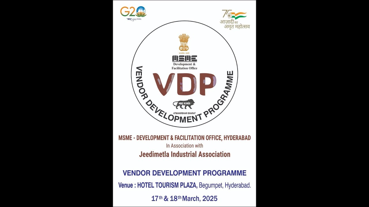 MSME Vendor Development Programme Hotel Tourism Plaza, Begumpet, Hyd On ...