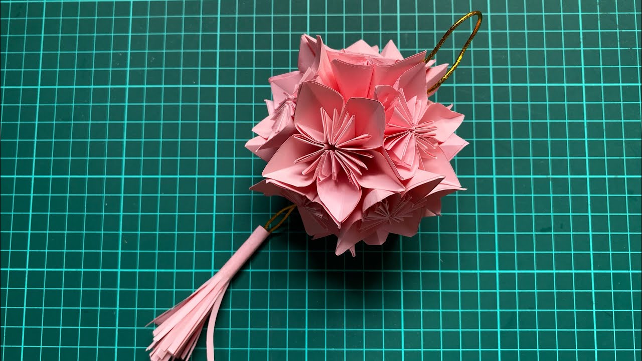 Cara membuat lampion bunga dari kertas origami || new origami paper ...