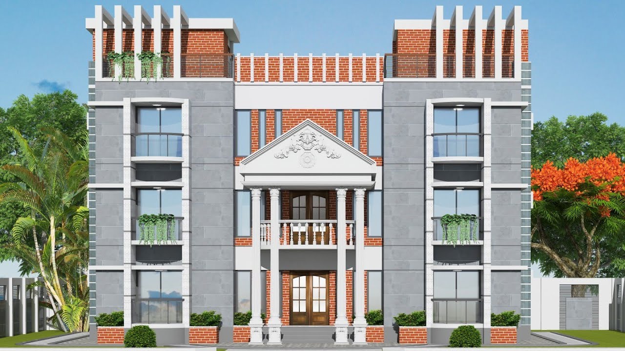 Modern Triplex/Duplex Home Design||BD-CONSTRUCTION - YouTube