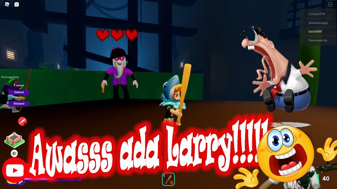 Roblox, Scary Larry Mengejar!!! Kabur!!! - YouTube