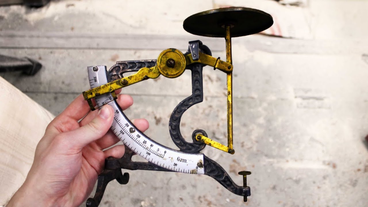 Restoring antique rusty scale - Restoration project - YouTube