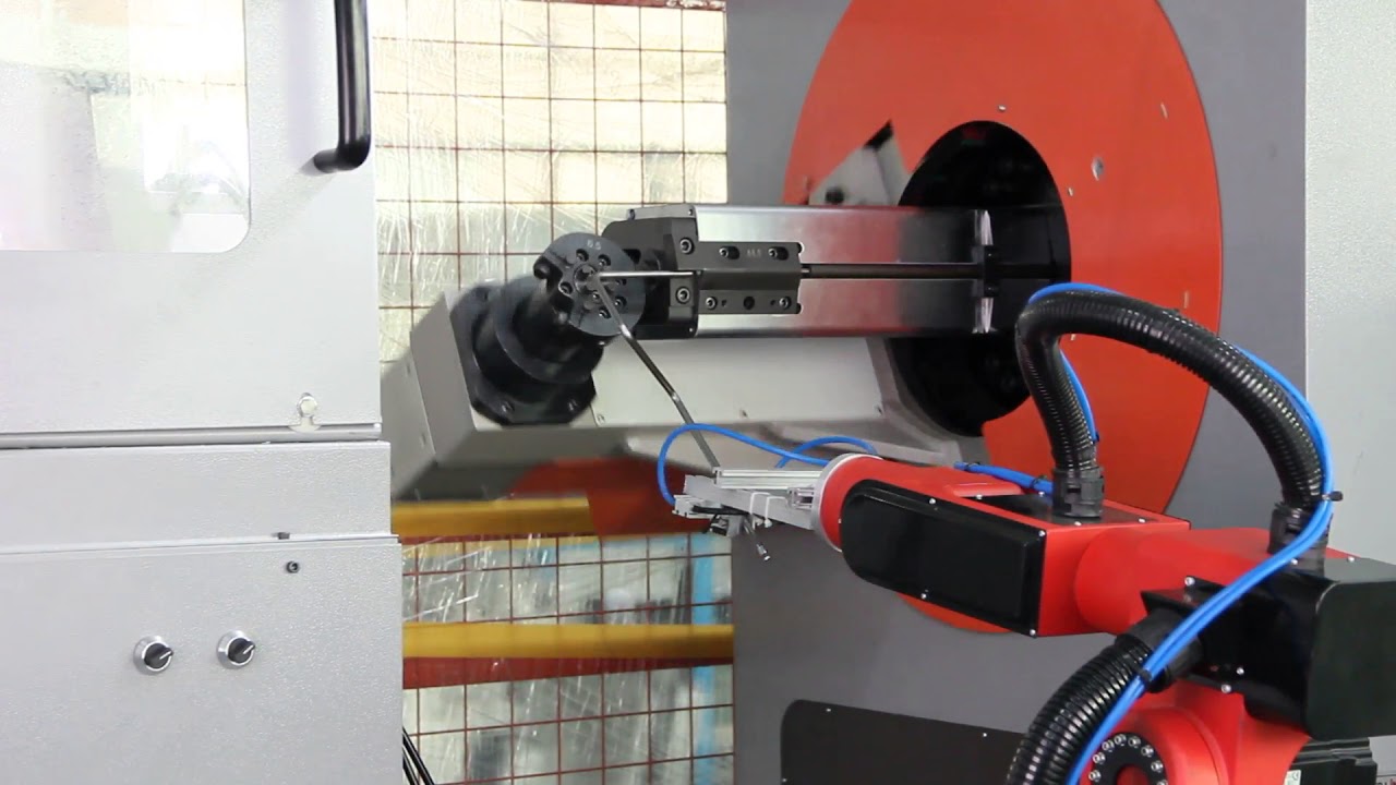 5 Axis Wire Bender Machine - with Robot - YouTube