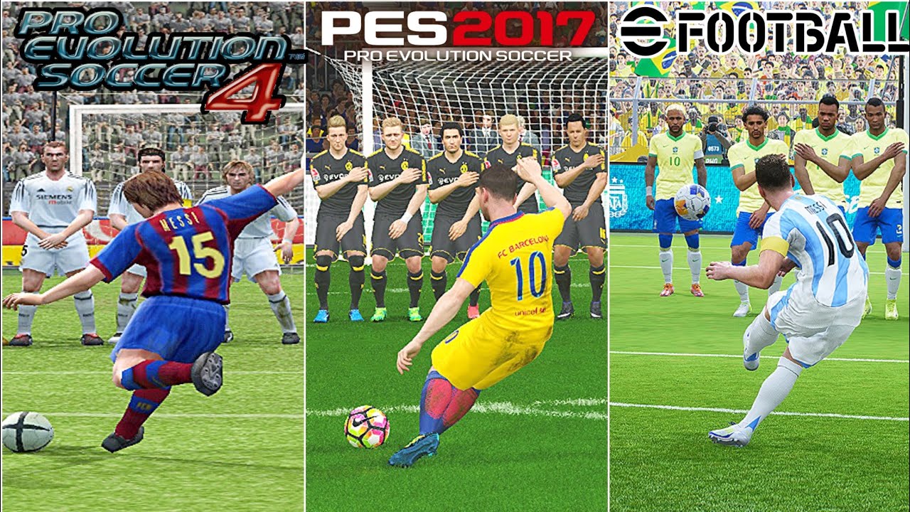 Lionel Messi FreeKick In Every PES (PES 04 - eFootball 25) - YouTube