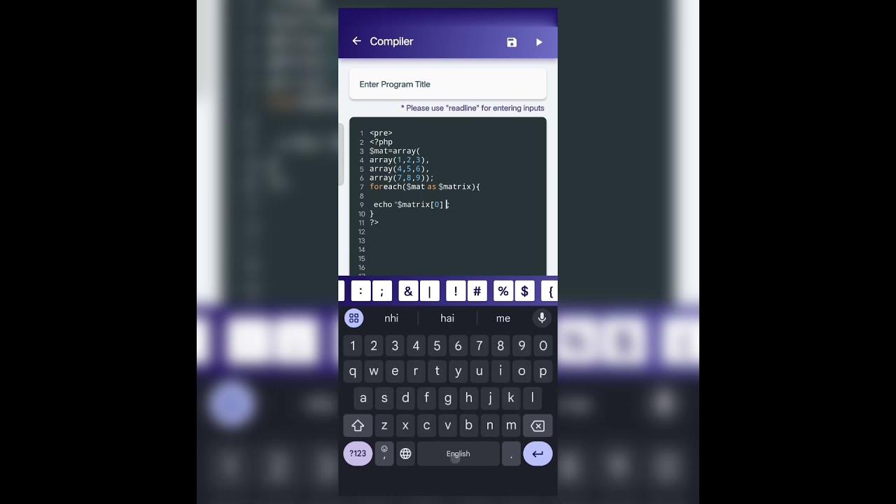 #Shortsvideos || Write a script in PHP code with 3x3 matrix ||#html5 #python| #phptutorial - YouTube