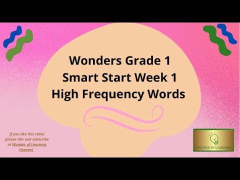 High Frequency Words for Wonders First Grade Smart Start Week 1 - YouTube