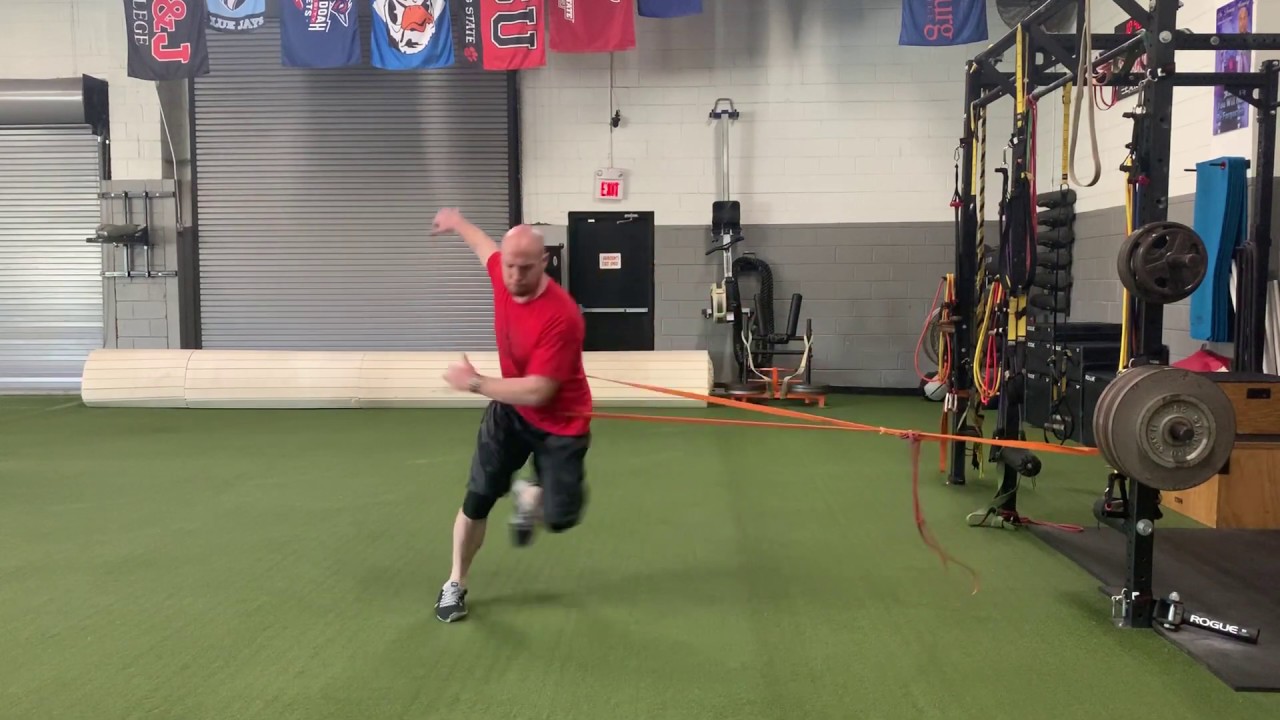 Plyometrics: Band Resisted Skater Jumps - YouTube