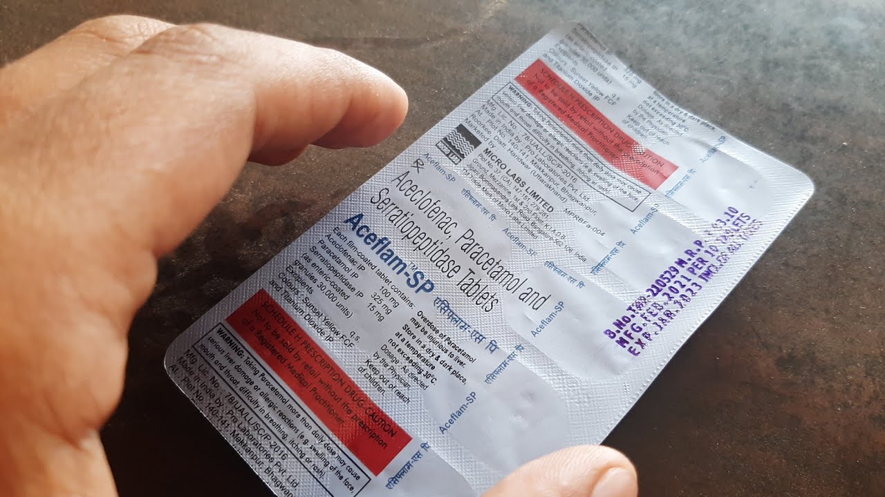 Dard di dwai | Aceflam-SP | Aceclofenac, Paracetamol and ...