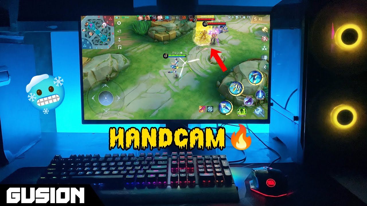 GUSION + MOUSE & KEYBOARD⚡😱 HANDCAM 🔥 MOBILE LEGENSD PC HIGHLIGHTS ...