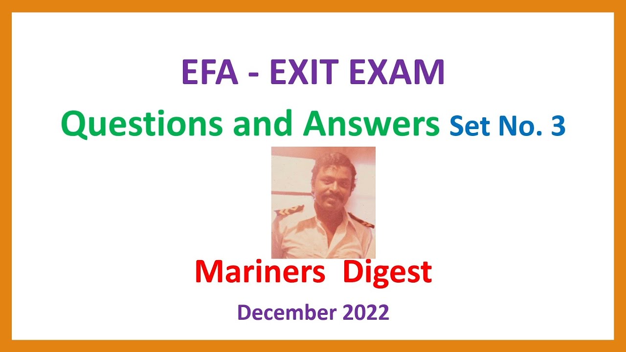 EFA - EXIT EXAM - Questions and Answers Set No. 3 - YouTube