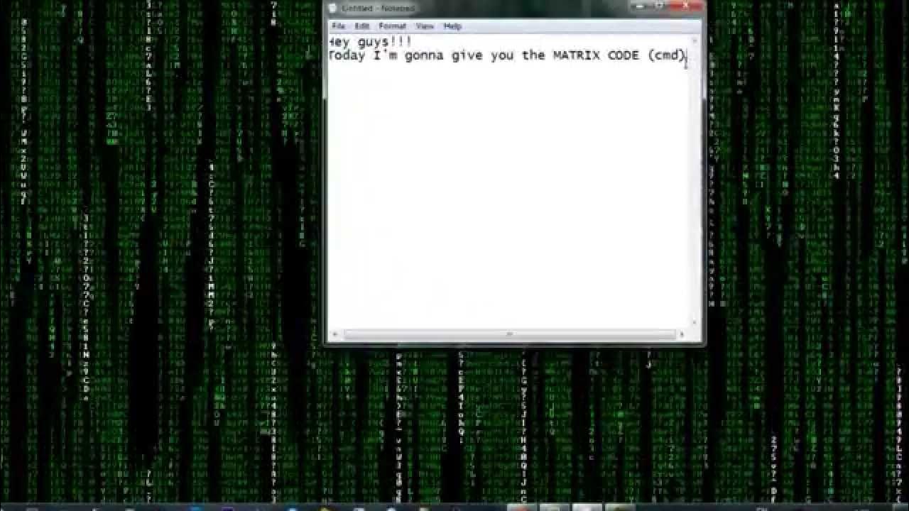 THE MATRIX CODE - YouTube
