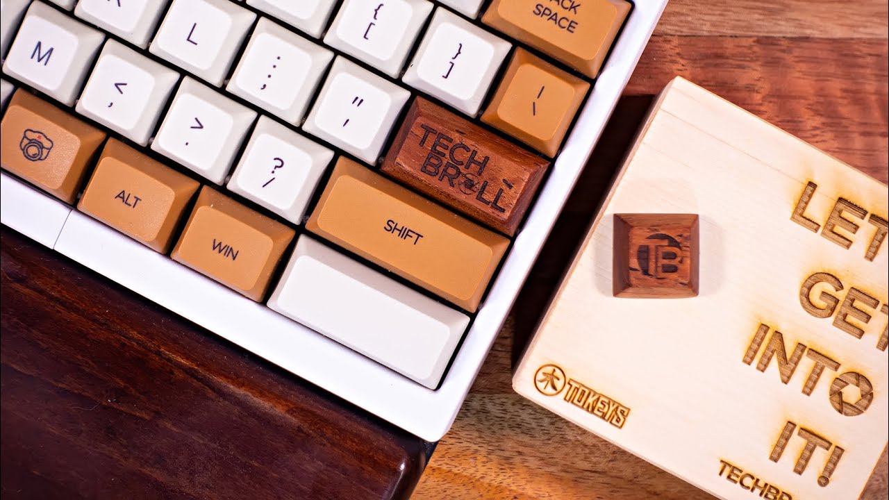 Custom TechBroll Wooden Artisan Keycaps from Tokeys! - YouTube