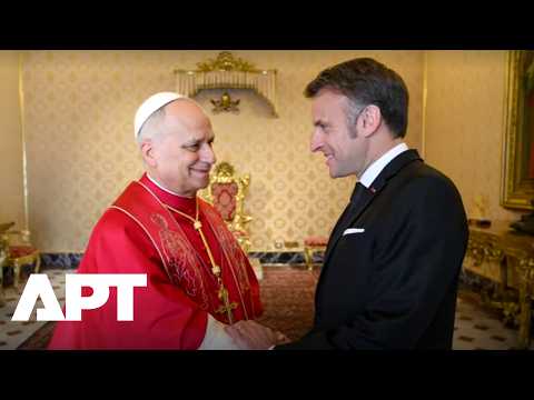 WATCH: France's Macron Leaves Vatican After Meeting Pope Leo | APT