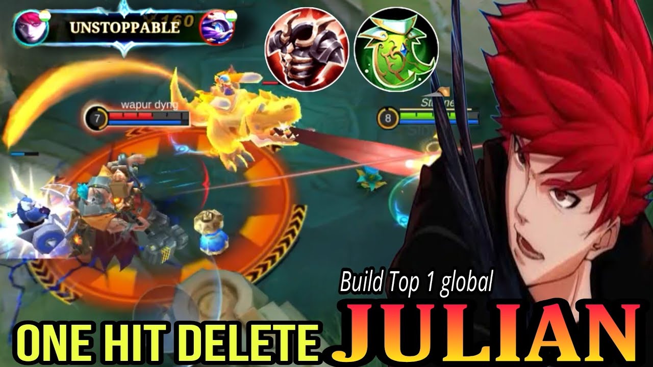 Top 1 global Julian One Hit Delete!! Julian Best Build (Mobile Legends ...