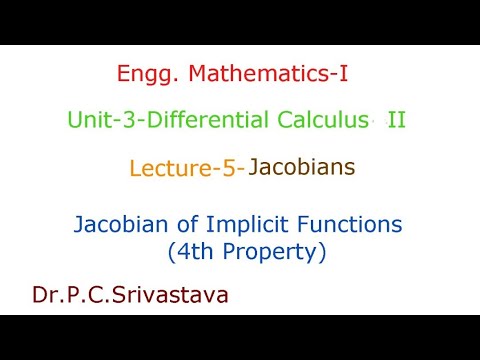 JACOBIAN part-3 | jacobian of OF IMPLICIT FUNCTIONS - YouTube
