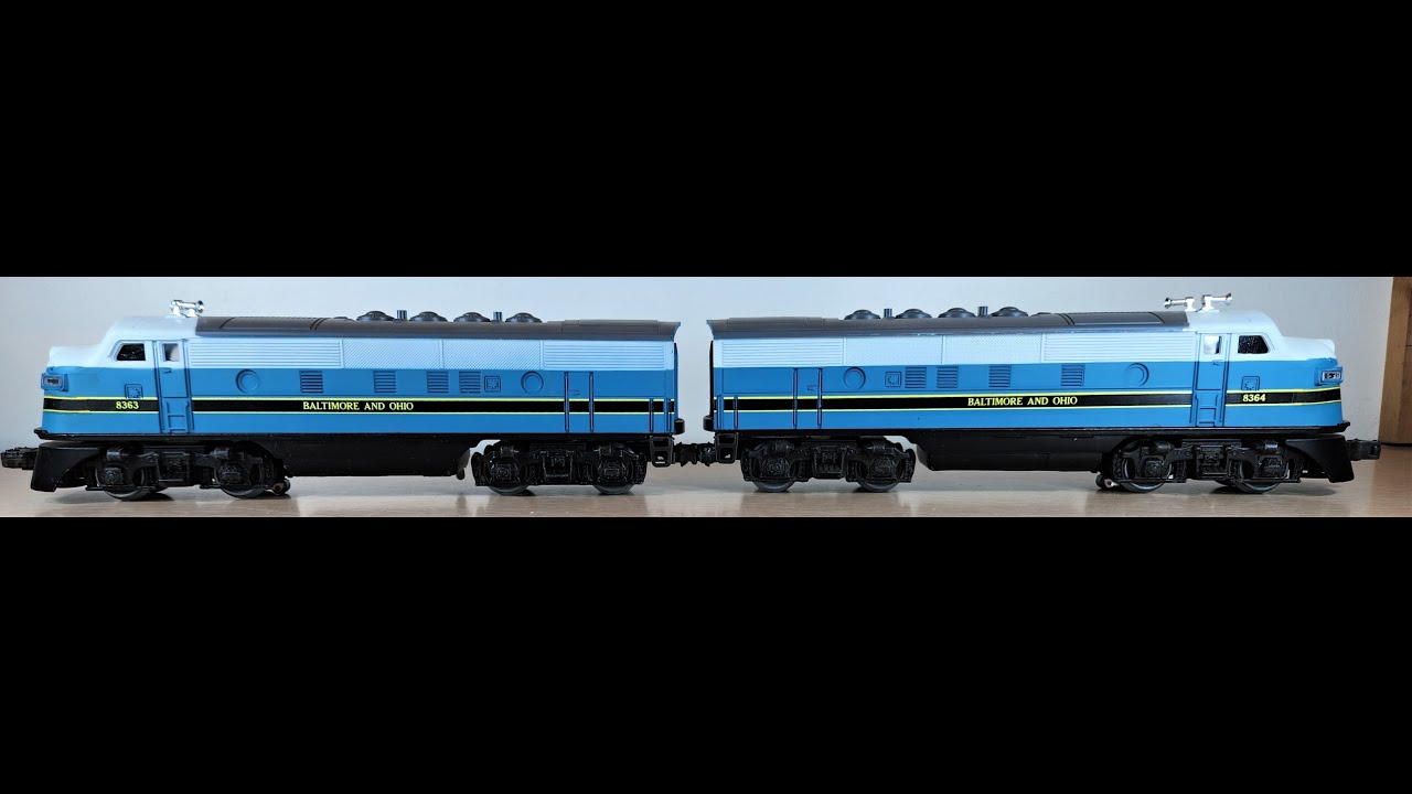 Lionel 6-8363 & 6-8364 Baltimore & Ohio F-3 AA Diesel locomotives - YouTube