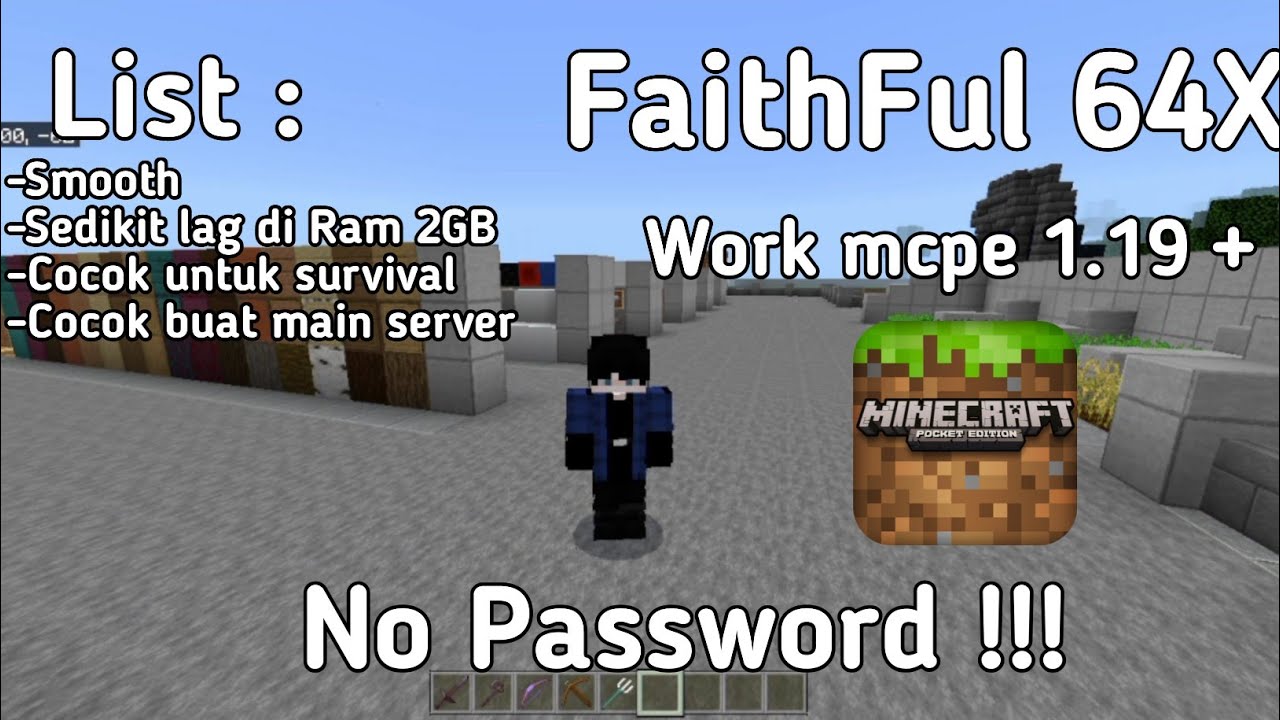 Texture pack Faithful 64x64 | Support 1.19+ | Minecraft pocket edition ...
