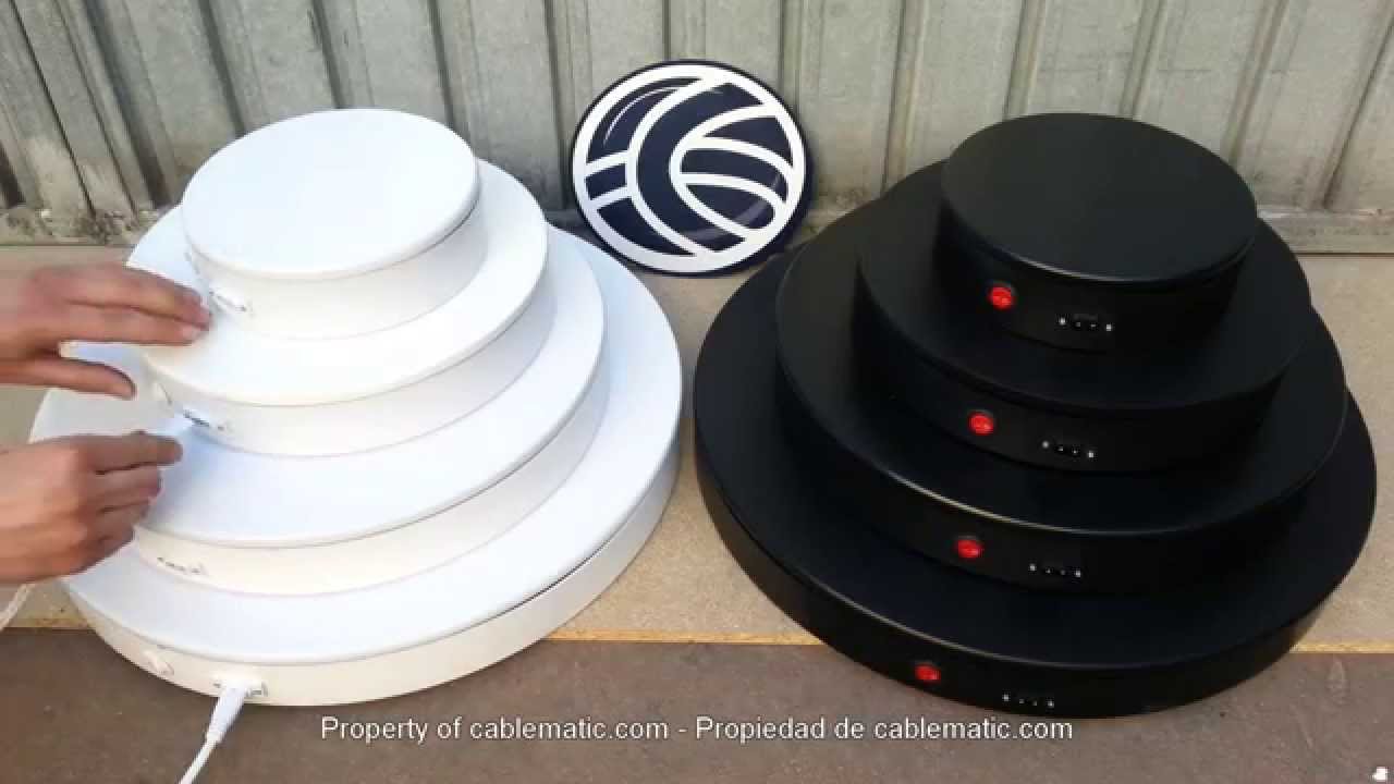 Base rotatoria eléctrica distribuida por CABLEMATIC ® - YouTube