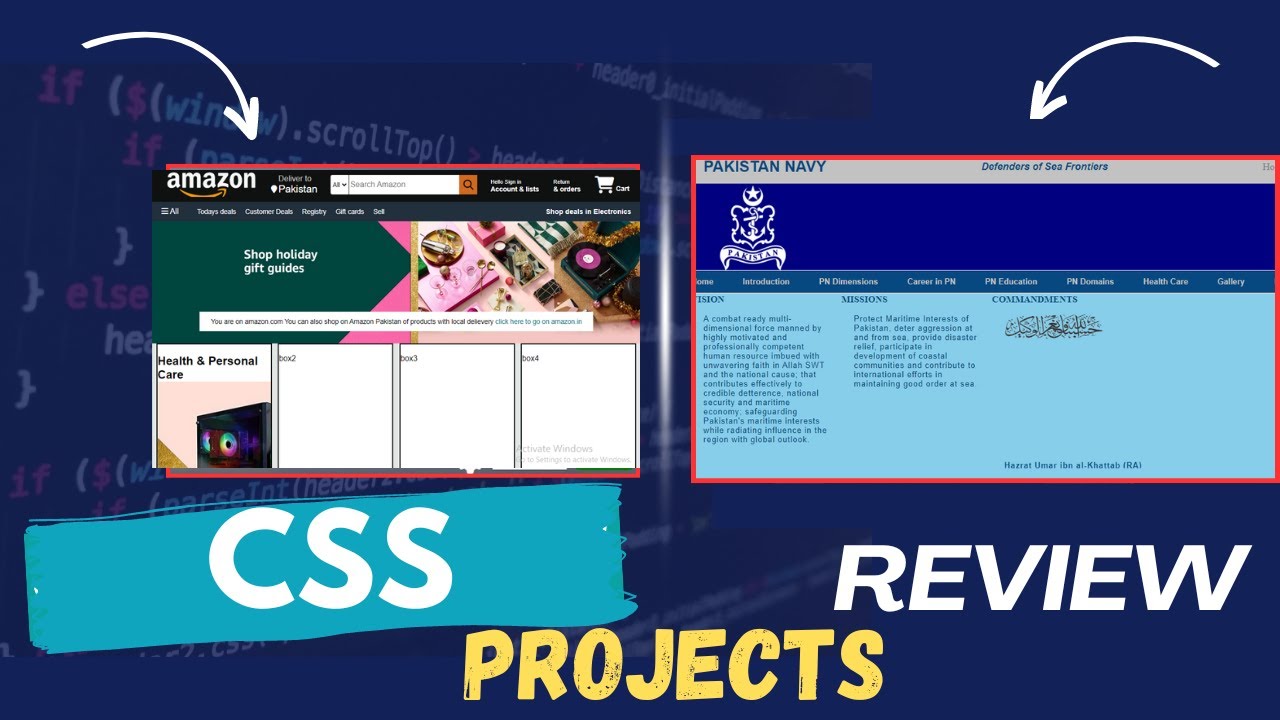 CSS Projects Review | Amazon clone | Pak Navy site clone | Resume - YouTube