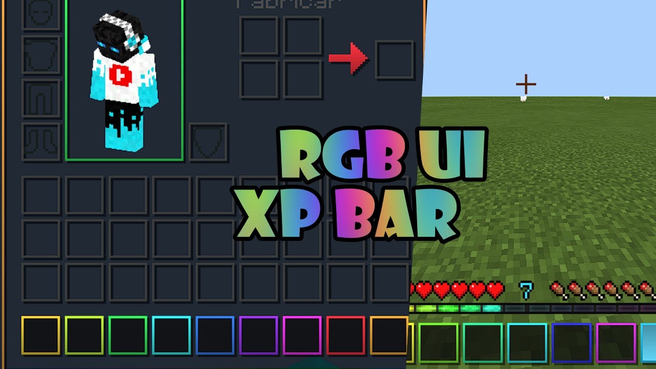 🟢TEXTURA RGB XP BAR Y UI🔥 | MINECRAFT BEDROCK - YouTube