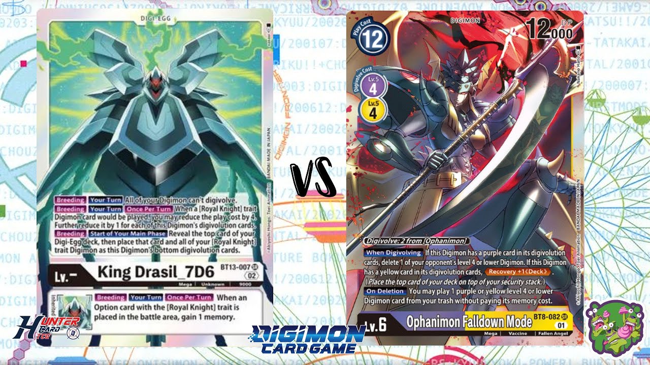 DIGIMON TCG: Royal Knights (White) vs Ophanimon control (Purple) - YouTube
