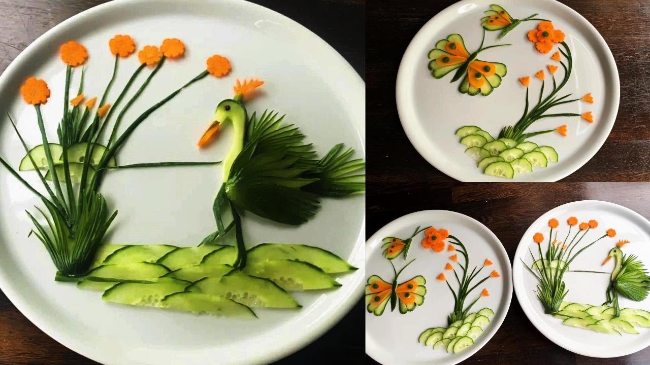 2 Super Salad Decoration Ideas for Hotel & Restaurant Party Garnishing ...
