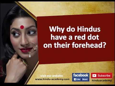 Why do Hindus have a red dot on their forehead? - YouTube