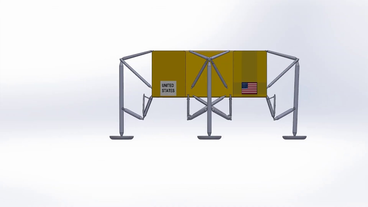 Lunar Module Landing Gear CAD / FEA - YouTube
