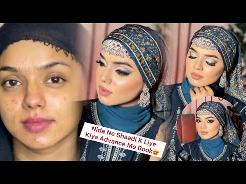 Nida Ne Kiya Shaadi K Liye Advance Me Book😍| Acne Prone Skin Makeup | Pashto Makeup Look | Nida Khan
