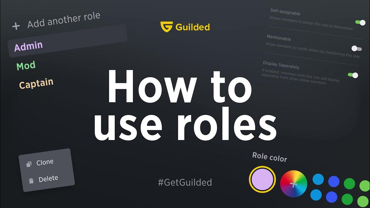 How to use roles | Guilded tutorial - YouTube