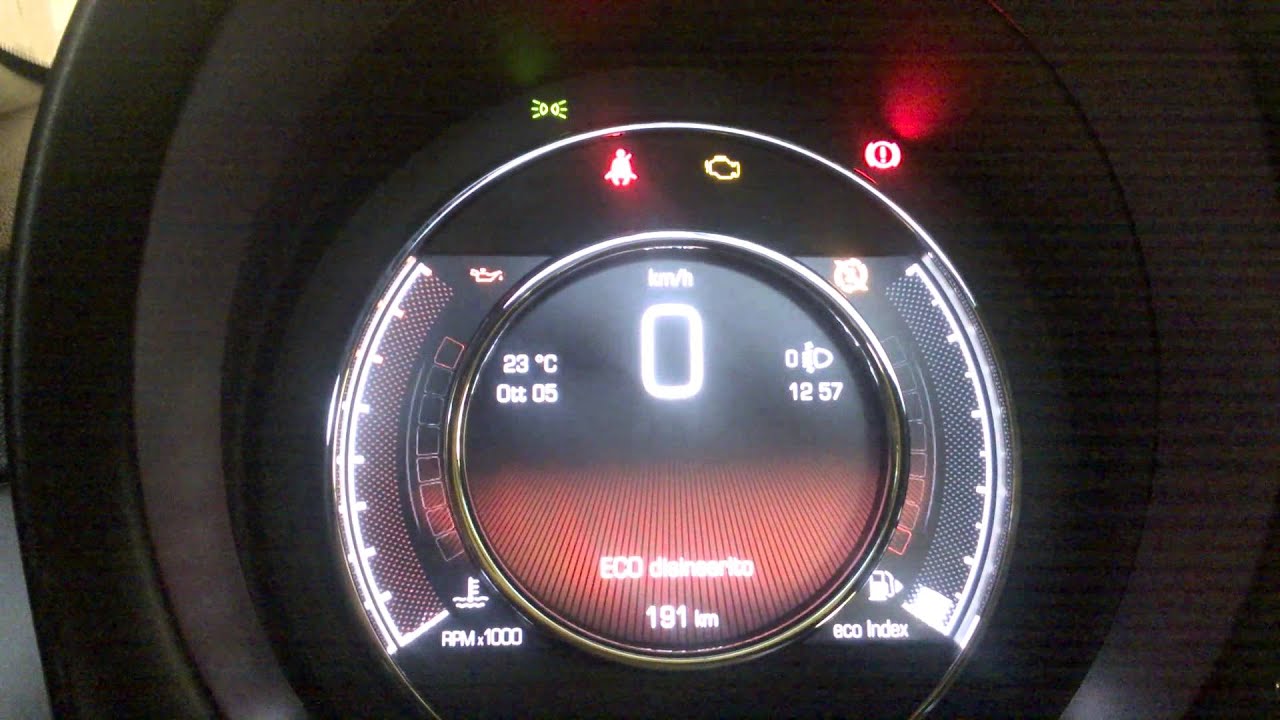 fiat 500 2014 nuova strumentazione digitale/fiat 500 digital display ...