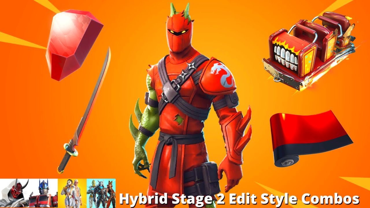 HYBRID STAGE 2 Edit Style Combos (Fortnite Battle Royale) - YouTube