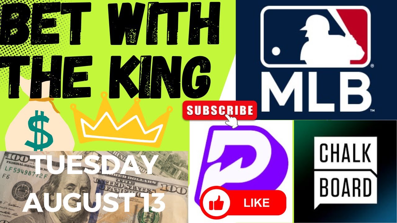 MLB PLAYER PROPS AUGUST 13 ON FIRE!!!!! #draftkings #prizepicks # ...