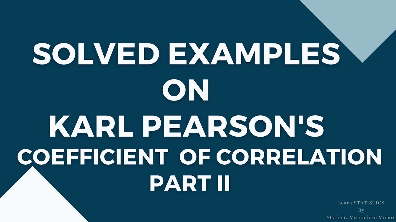 Correlation/Solved examples of Correlation/examples/statistics ...