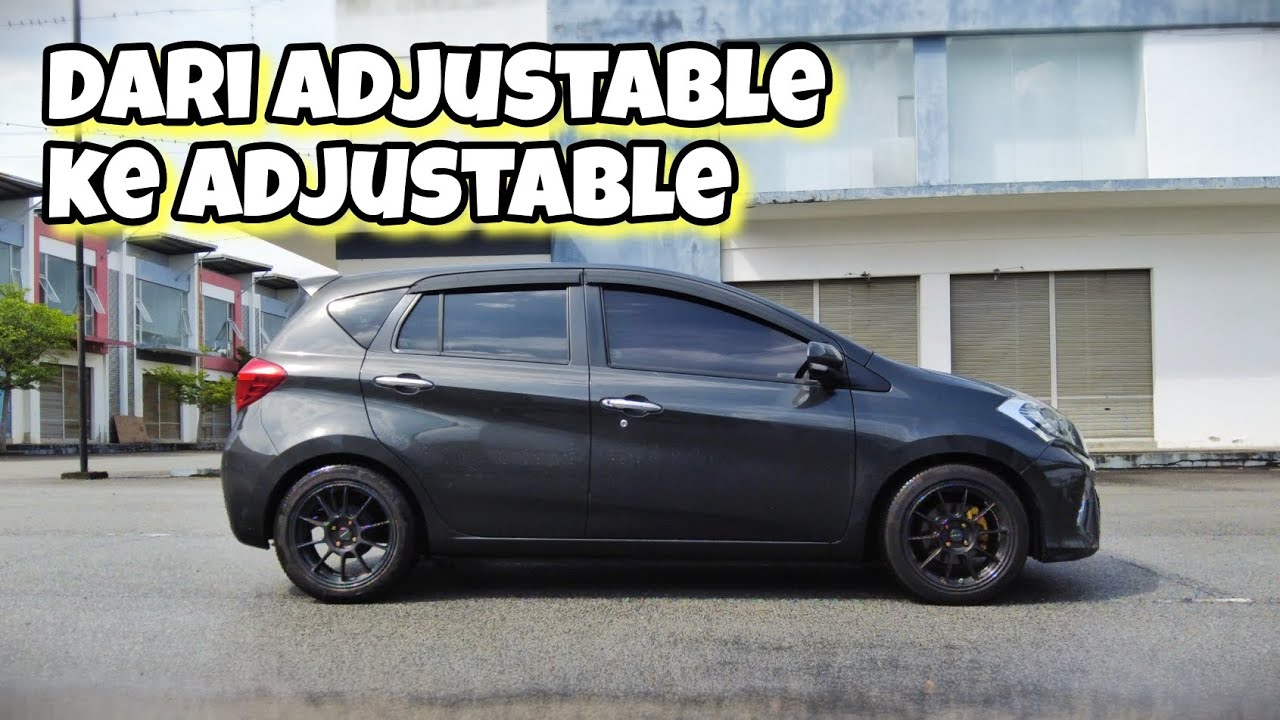 Myvi Gen3 TEG Adjustable ke HWL MT1BS Adjustable - YouTube