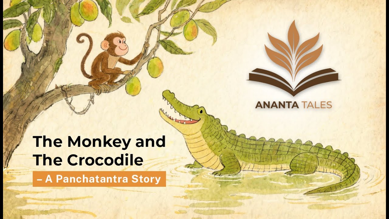 The Monkey and The Crocodile – A Panchatantra Story | Moral Story in ...