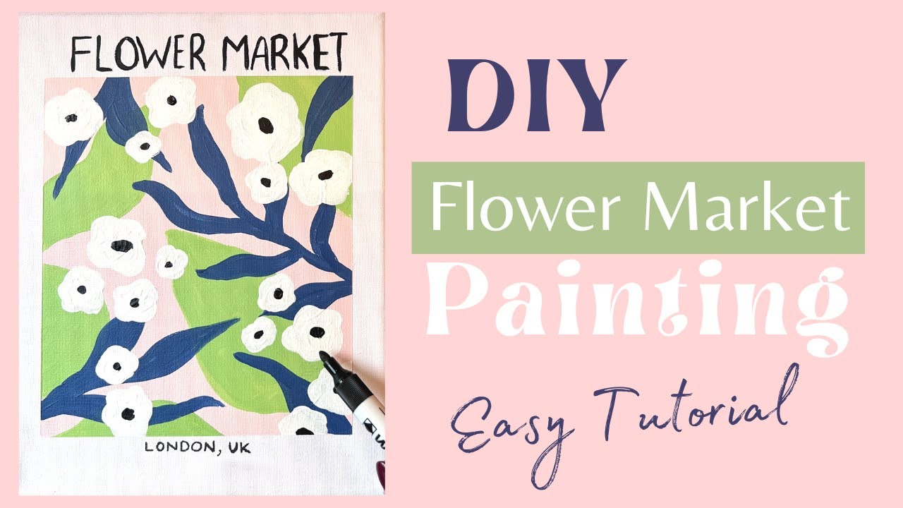 Sip & Paint - Flower Print Painting Tutorial | Beginner Friendly - YouTube