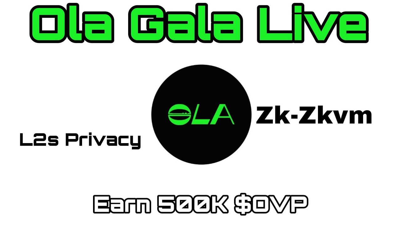 OLA Zk-Zkvm L2s Ethereum : Join OVP Program, earn free $OVP!!! - YouTube