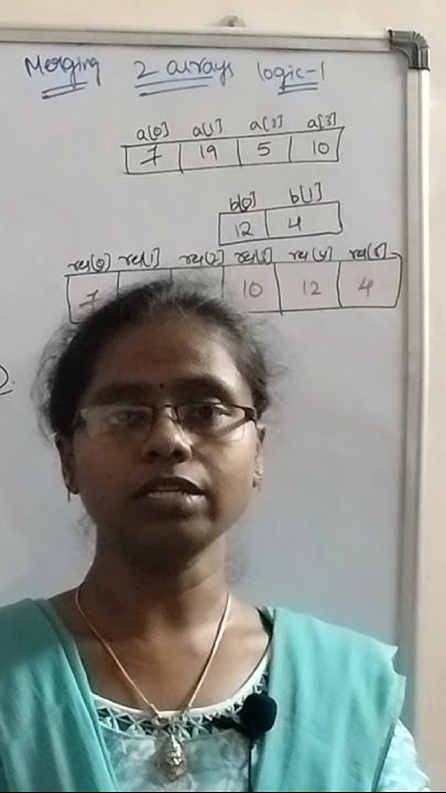 program for merging two arrays|C language in Telugu| - YouTube