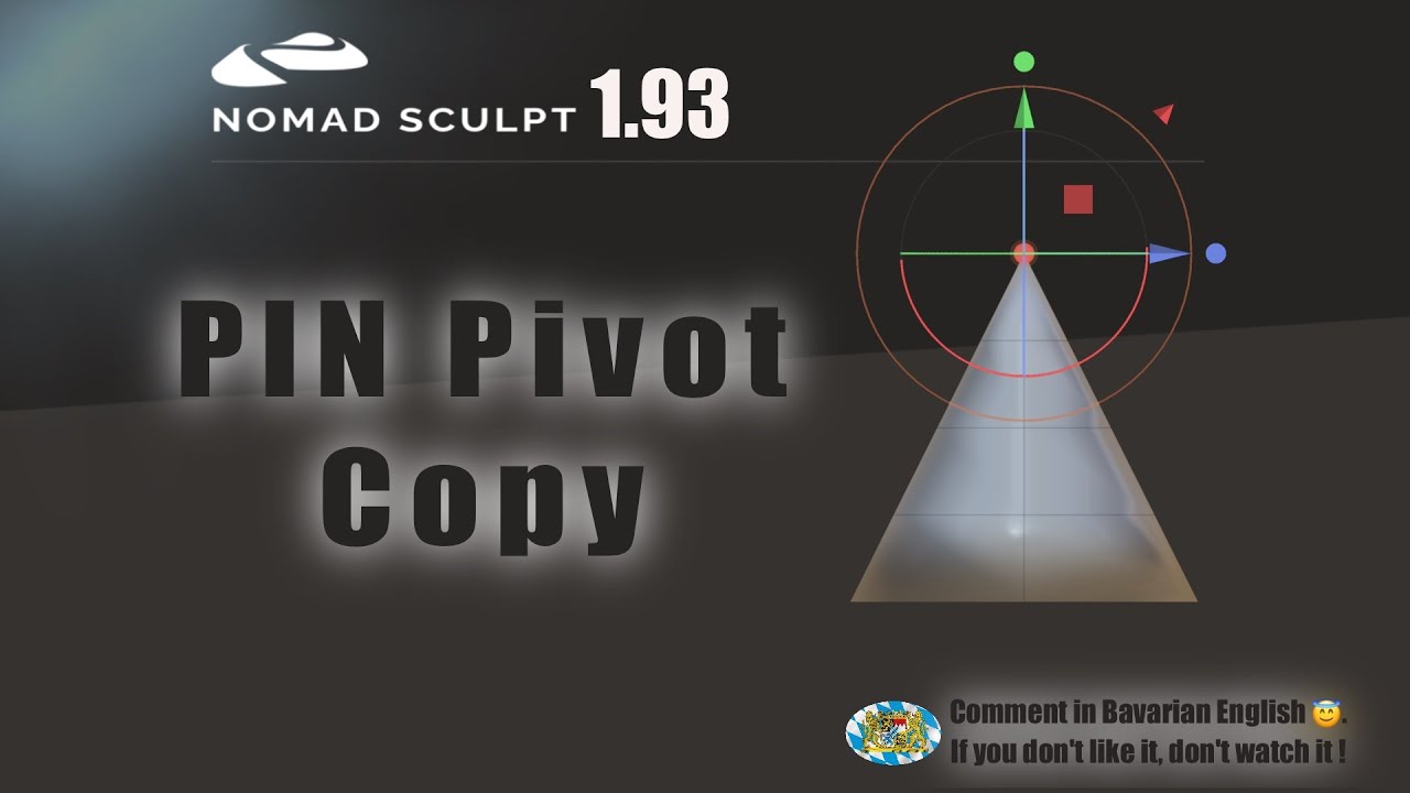 Nomad Sculpt - 1.93 Pin Pivot / Gizmo & Copy Position (V1.93-21.12..2024) Tutorial - YouTube