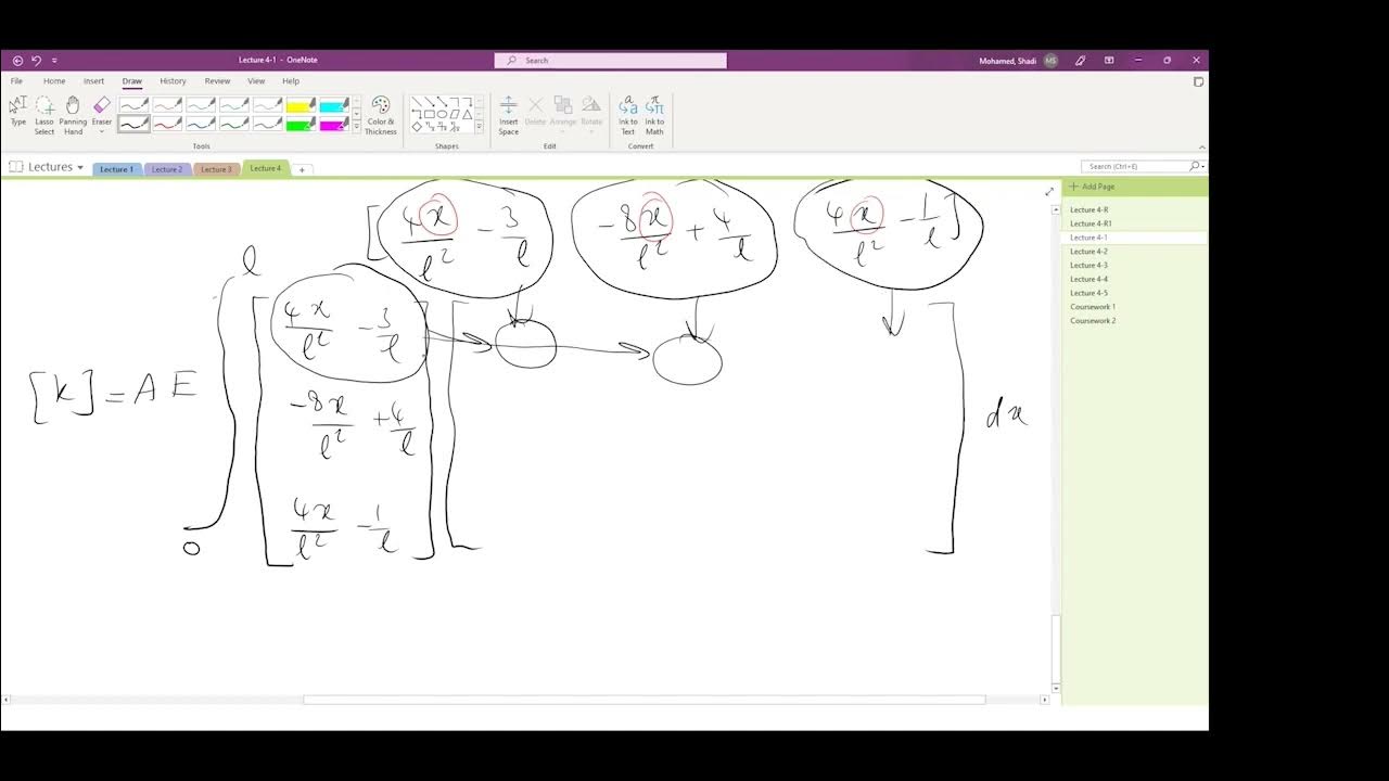 Finite element method Lecture 4-2: 3-noded bar element stiffness matrix - YouTube