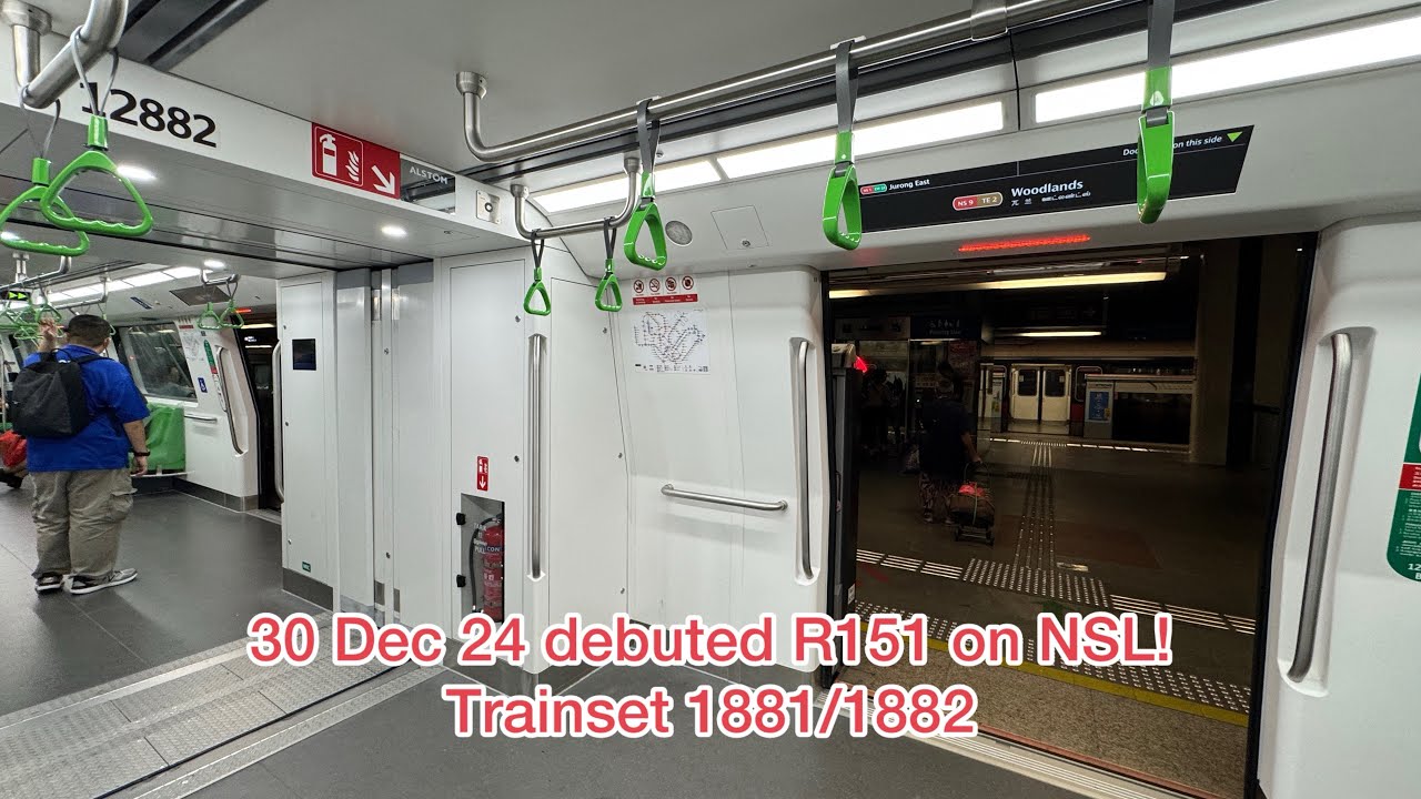 38th R151 on NSL! Alstom R151 1881/1882 NS8 Marsiling - NS7 Kranji ...