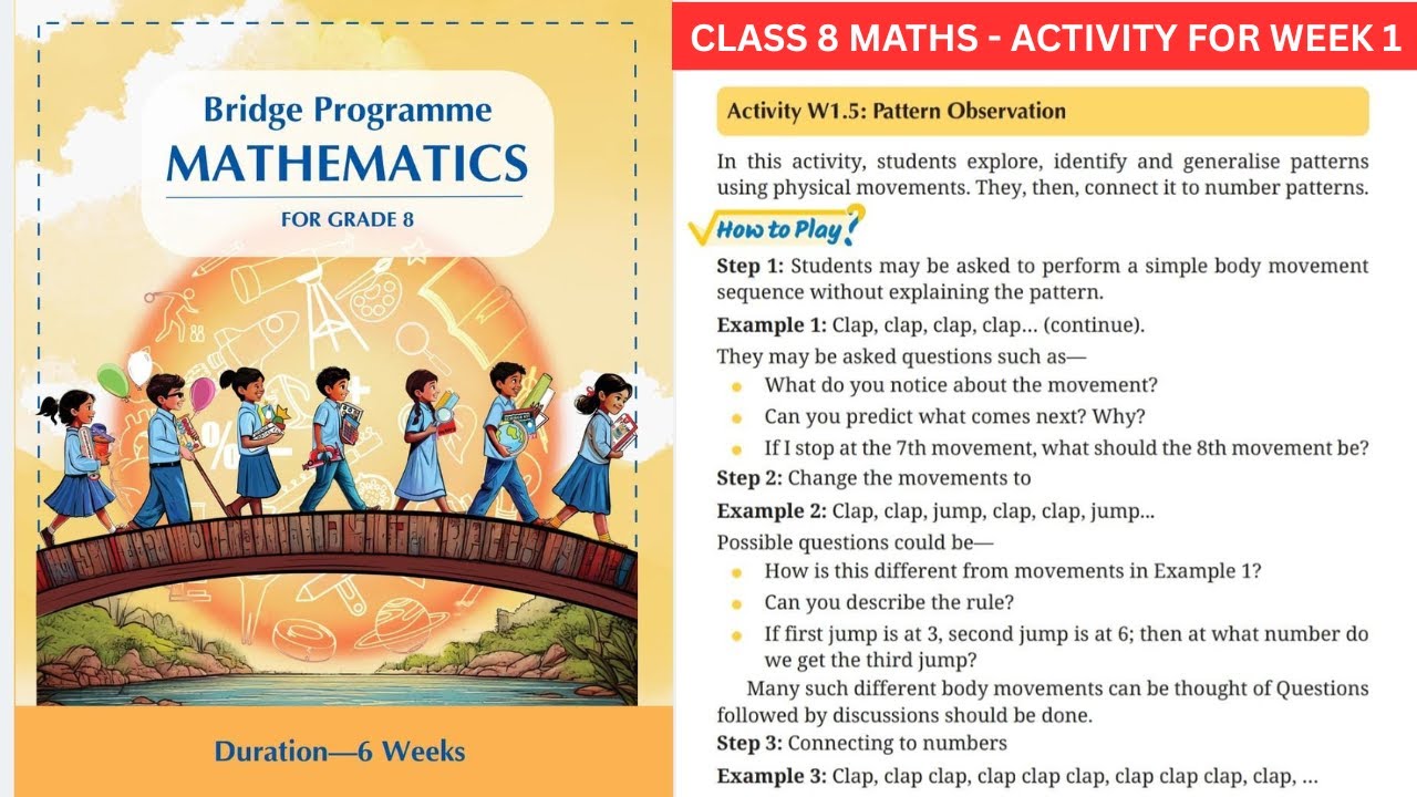 CLASS 8 MATH BRIDGE COURSE/Activities for week 1/CBSE class 8 Bridge ...