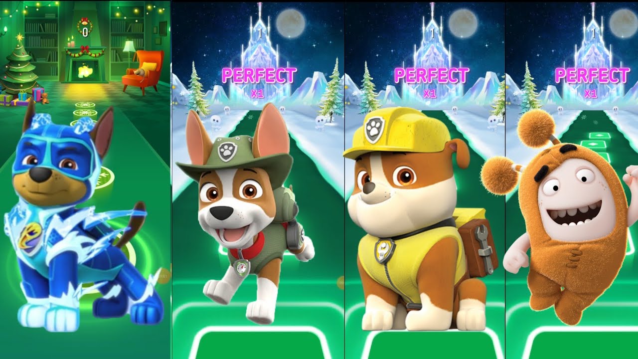 CHASE VS TRACKER VS RUBBLE VS ODDBALL TILES HOP EMD RUSH GAME YARA 🎮 # ...