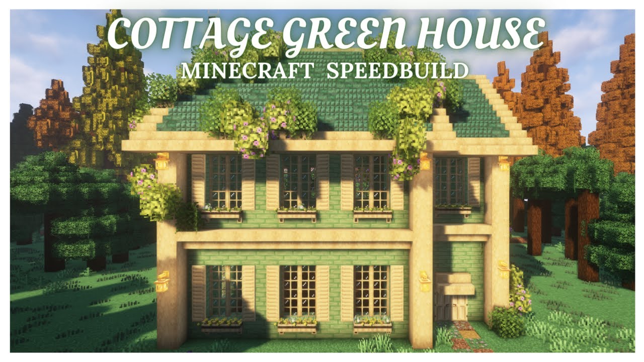 Cottage green house | Speedbuild | Minecraft - YouTube