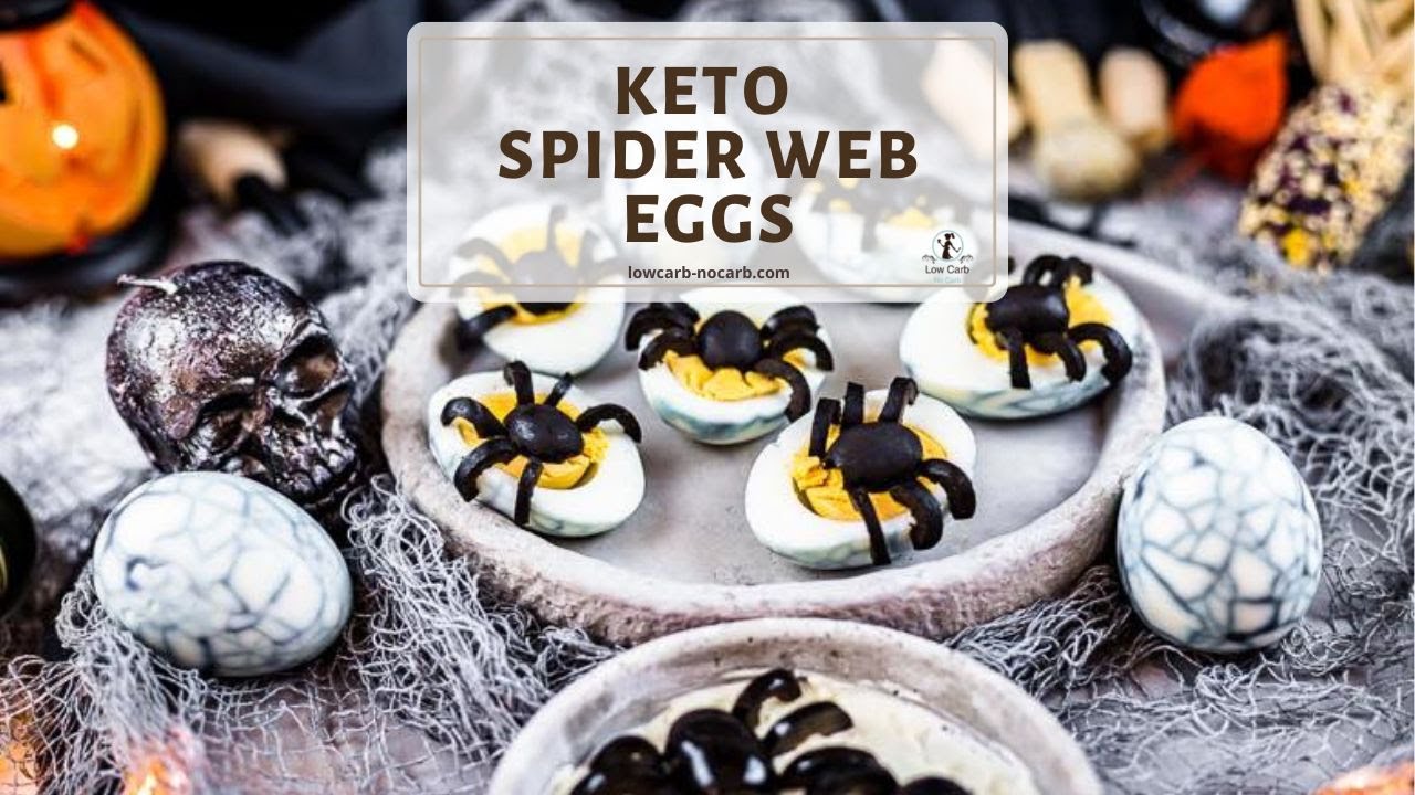 Halloween Spider Web Deviled Eggs - YouTube