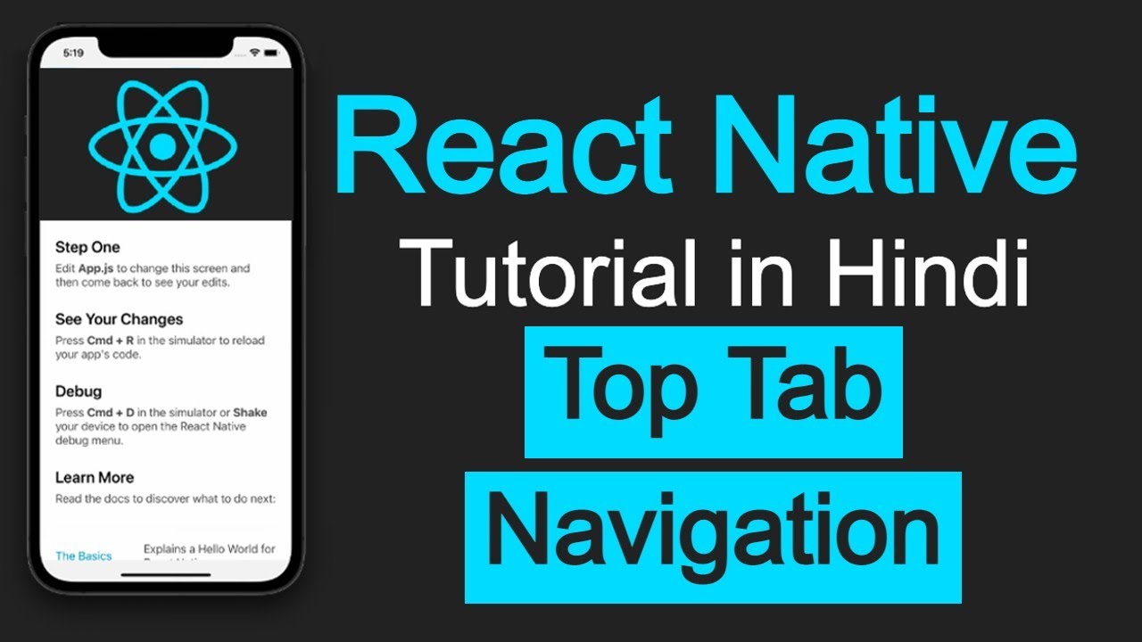 React Native Tutorial In Hindi 45 Top Tab Navigation React Navigation Youtube