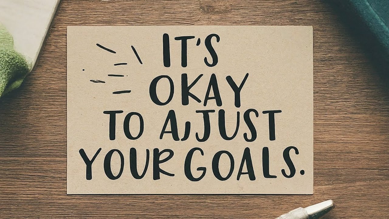 It's Okay to Adjust Your Goals - YouTube